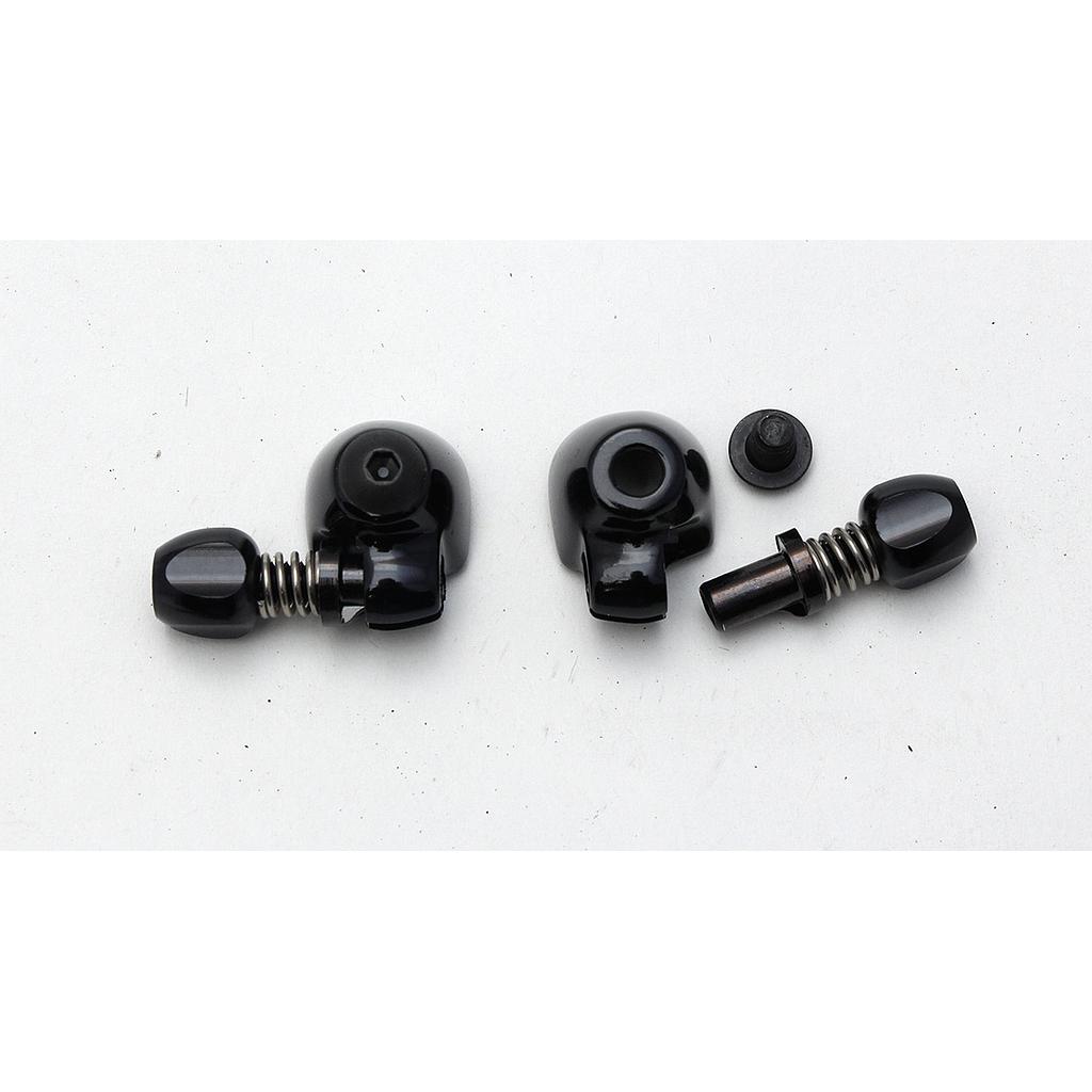 IRD QR Down Tube Cable Stops w/Adjusters, Pair, Black | Interloc Racing